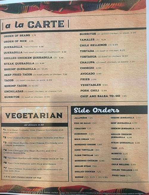 El rey papi's Savannah mo menu in Savannah, Missouri, USA