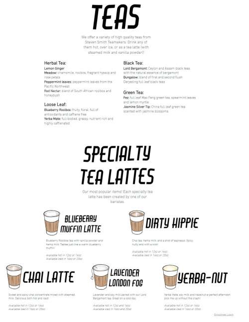 The Night Owl menu in Fullerton, California, USA