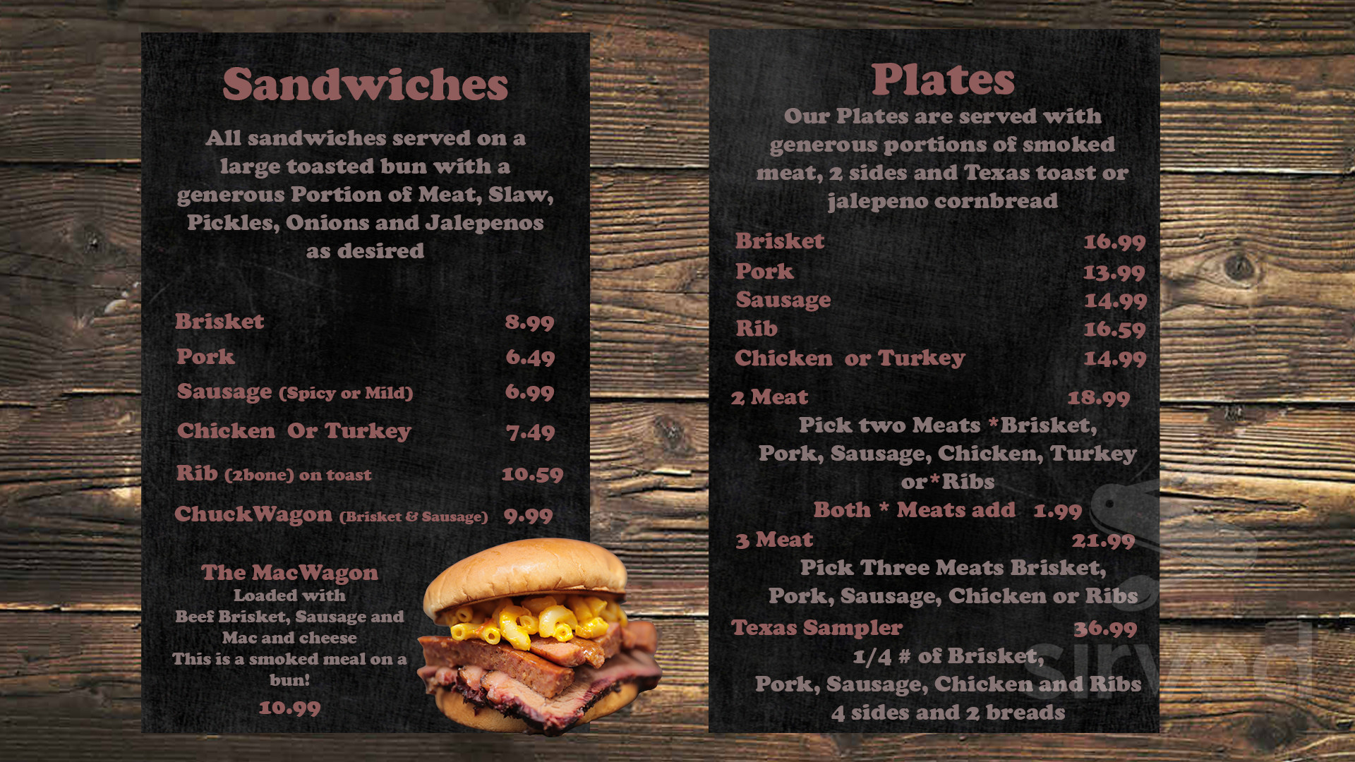 ChuckWagon BBQ menu in Madison, Alabama, USA