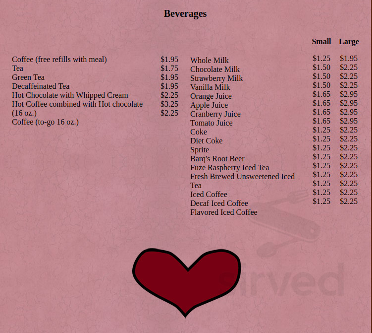 Picket Fence Restaurant menu in Douglas, Massachusetts, USA