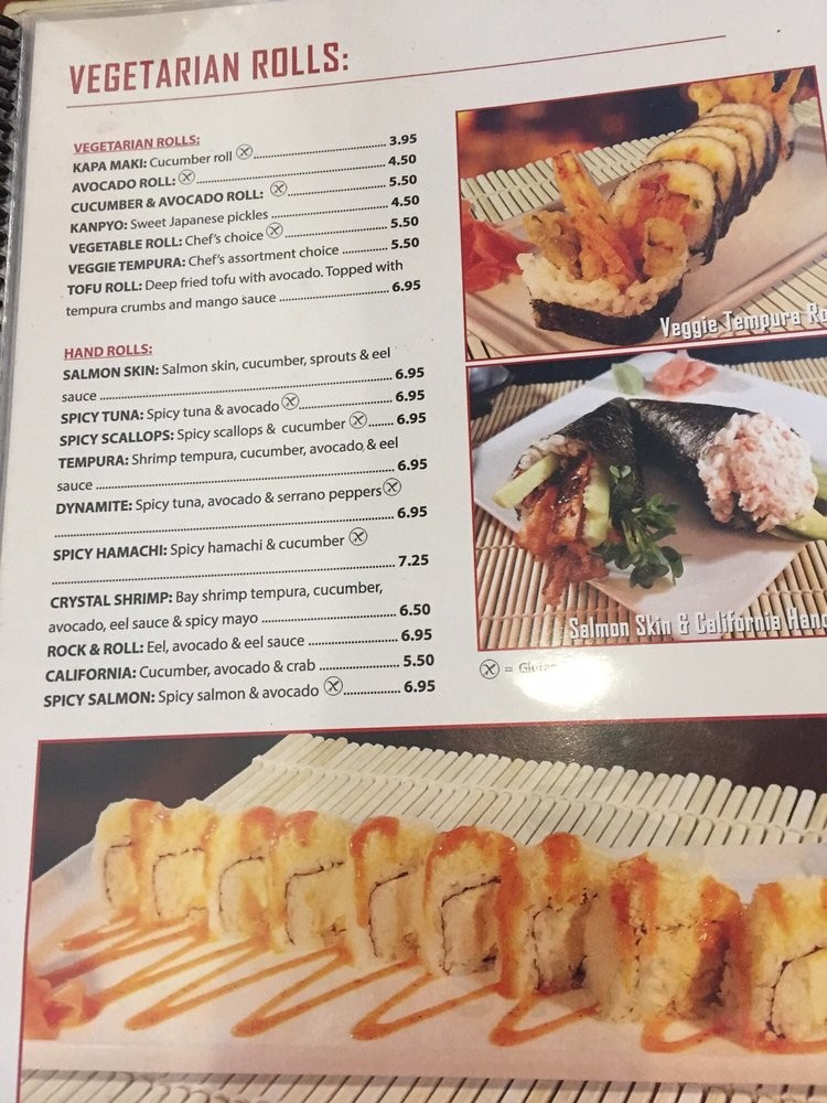Paradise Sushi & Grill menu in Petaluma, California, USA