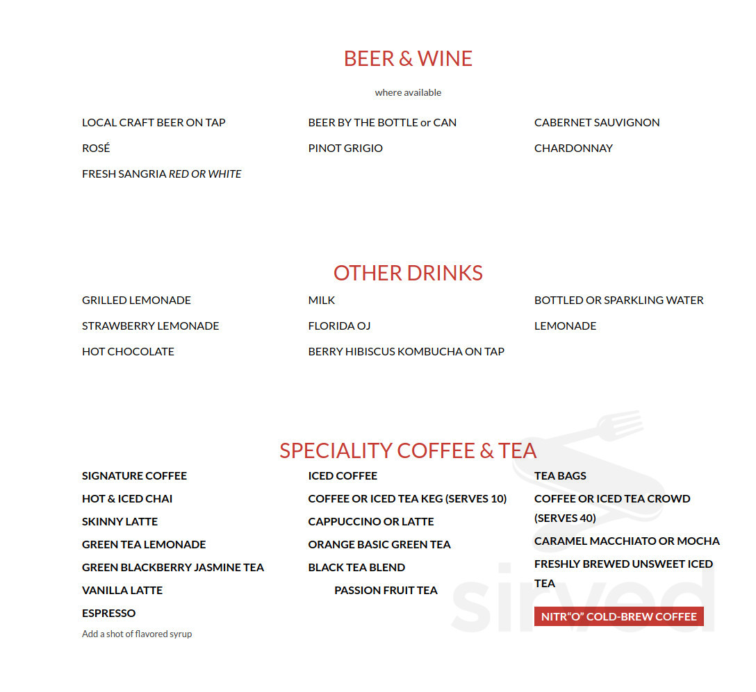 Menu - Hollywood FL's Offerdahl's Off-The-Grill (Hollywood) | Sirved