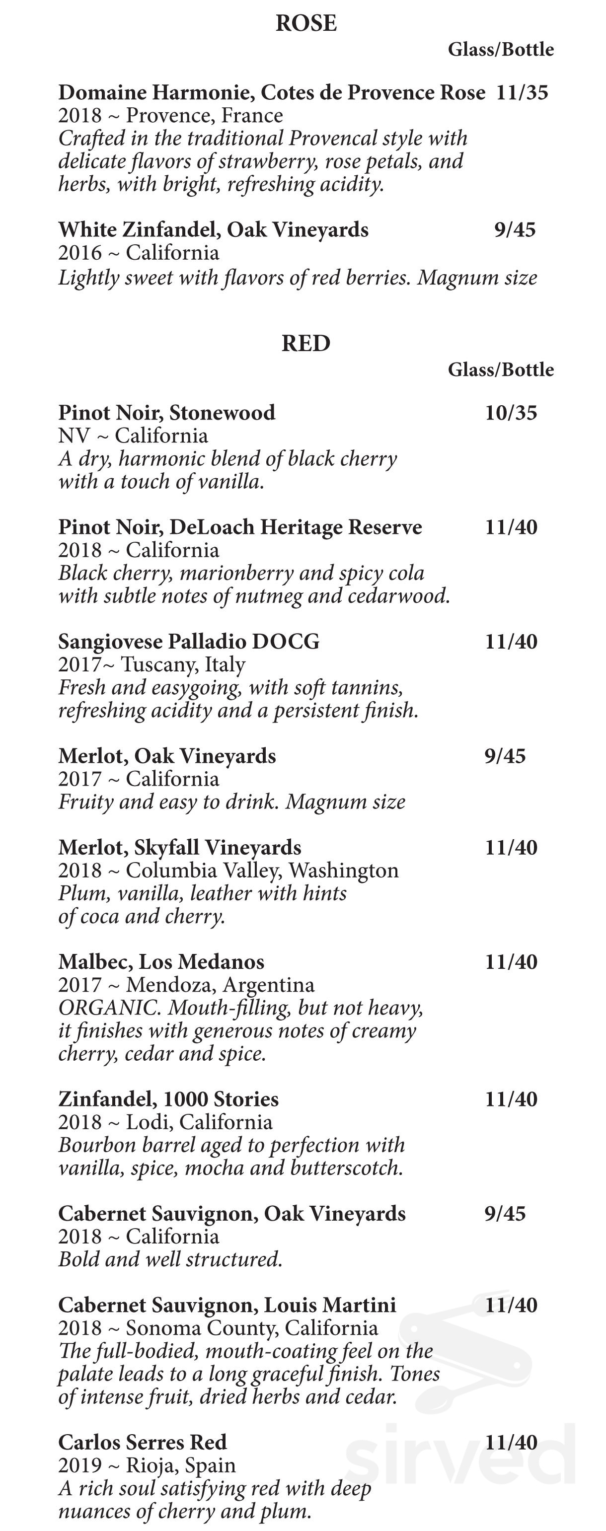 Montano's International Gourmet menu in Roanoke, Virginia, USA