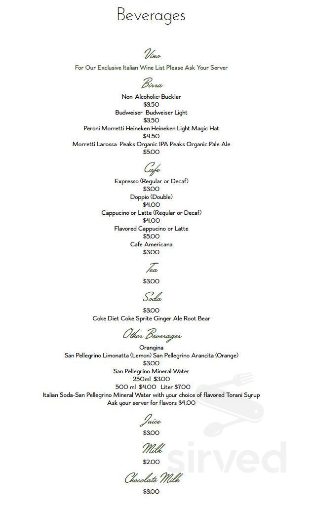 Cantina Di Gerardo menu in St Johnsbury, Vermont, USA