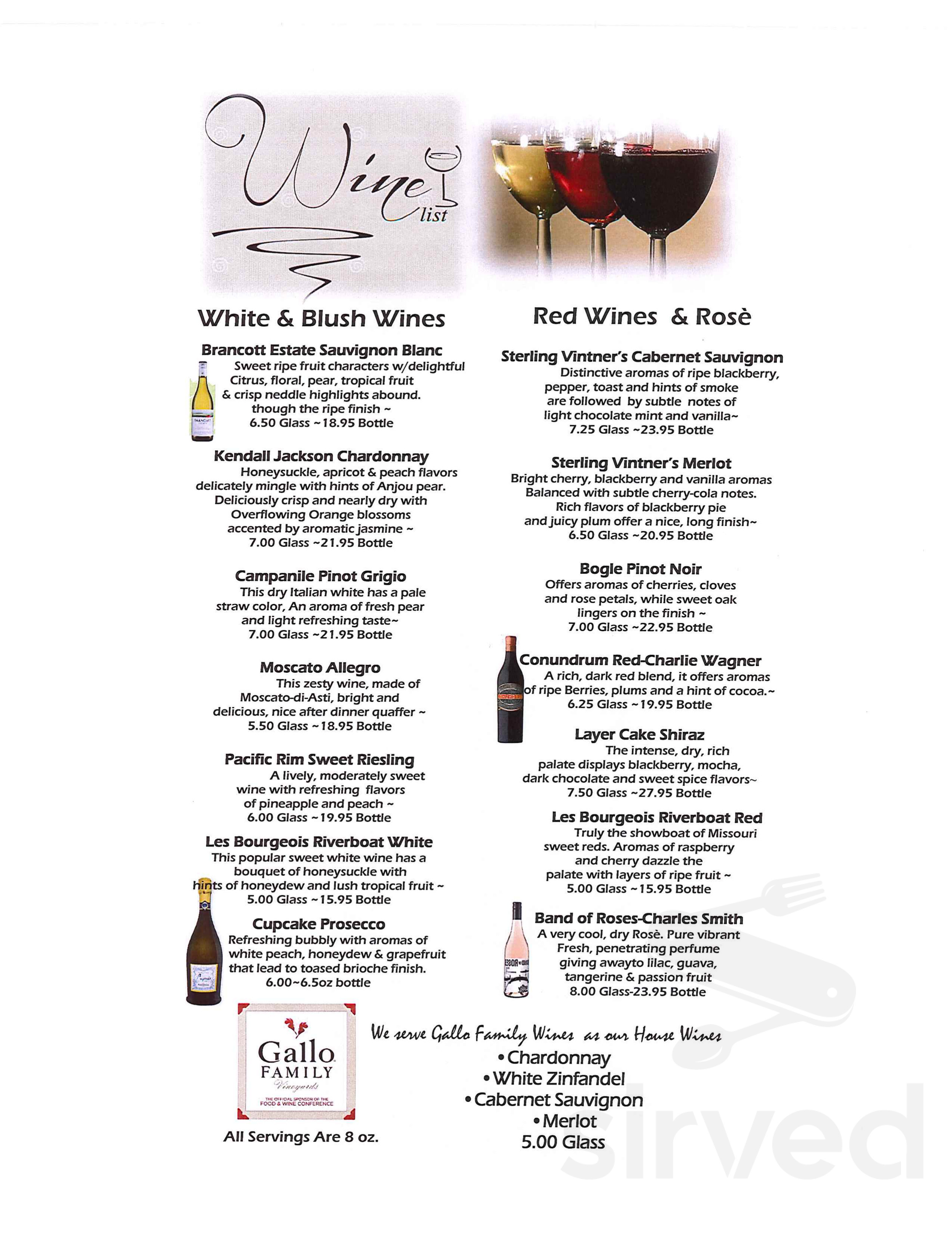 Fiddlestiks Food & Spirits Company menu in Hannibal, Missouri, USA