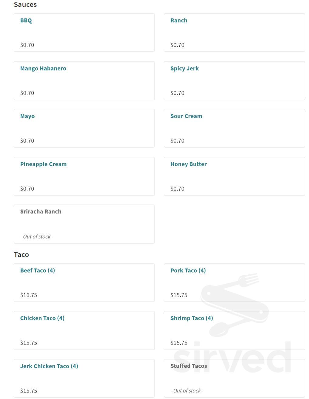 Menu for POTLUCK in Roseville, MN | Sirved