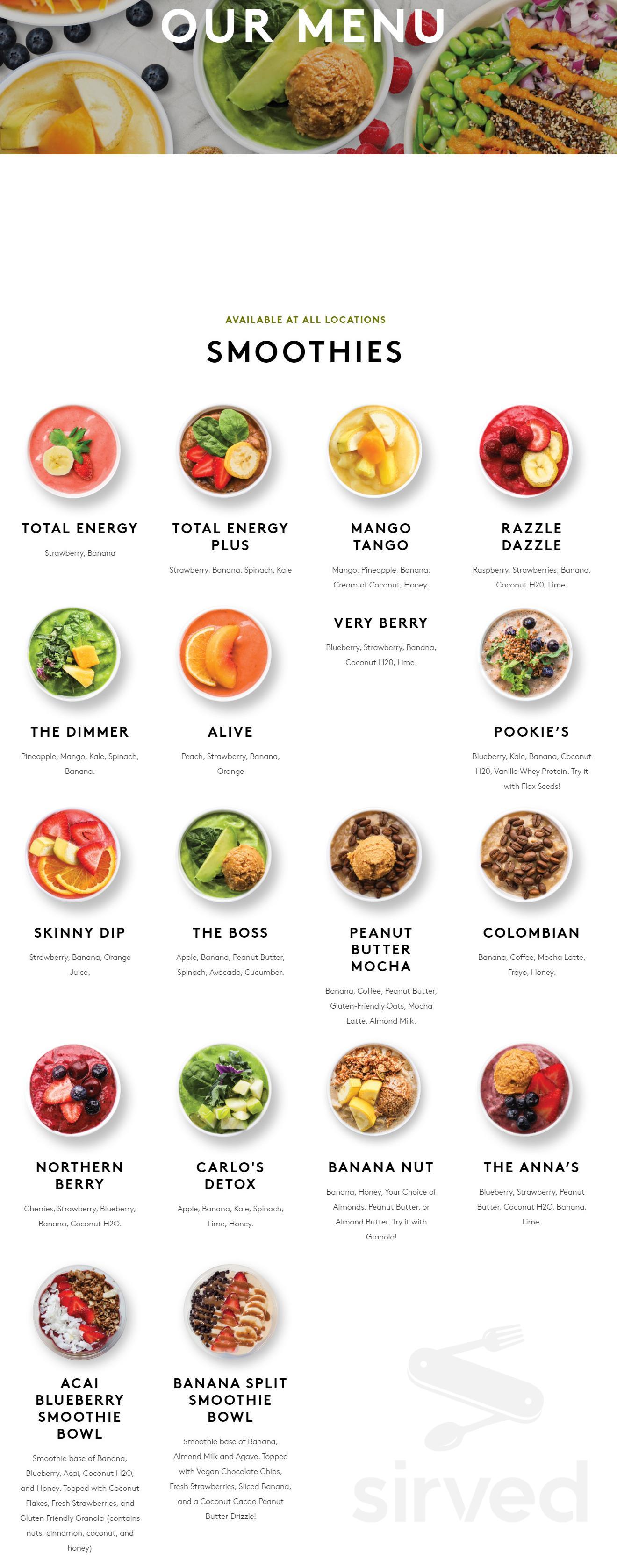 Menu - Cleveland OH's Beyond Juicery + Eatery | Sirved