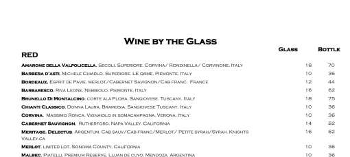 Luca Italian Cuisine Menu - Cleveland, Ohio | Sirved