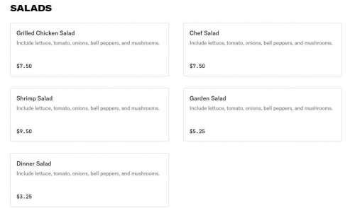 JIMMY'S BIG BURGERS menu in Arlington, Texas, USA