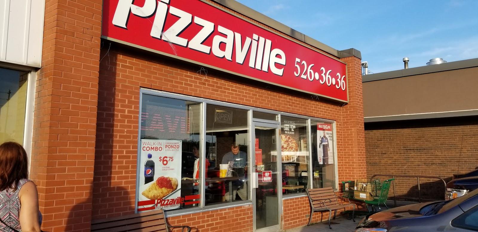 Pizzaville menu in Midland, Ontario, Canada