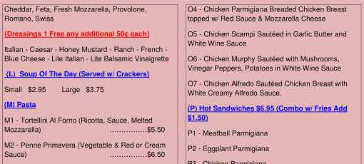 Menu for Pronto Cafe in Newark, NJ | Sirved