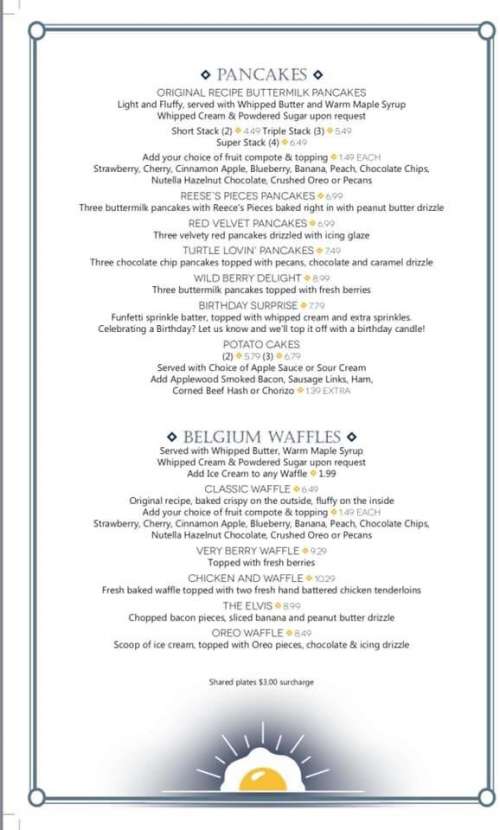 Cafe on Main menu in Edgerton, Wisconsin, USA