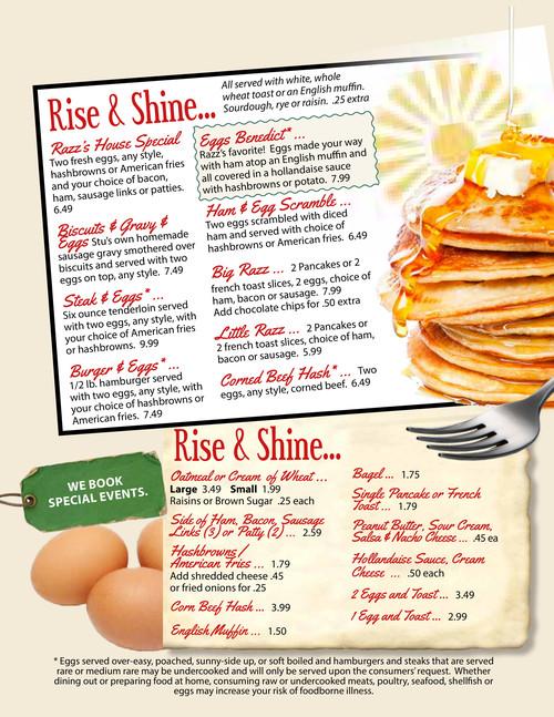 Day break Bar & Grill menu in Schofield, Wisconsin, USA