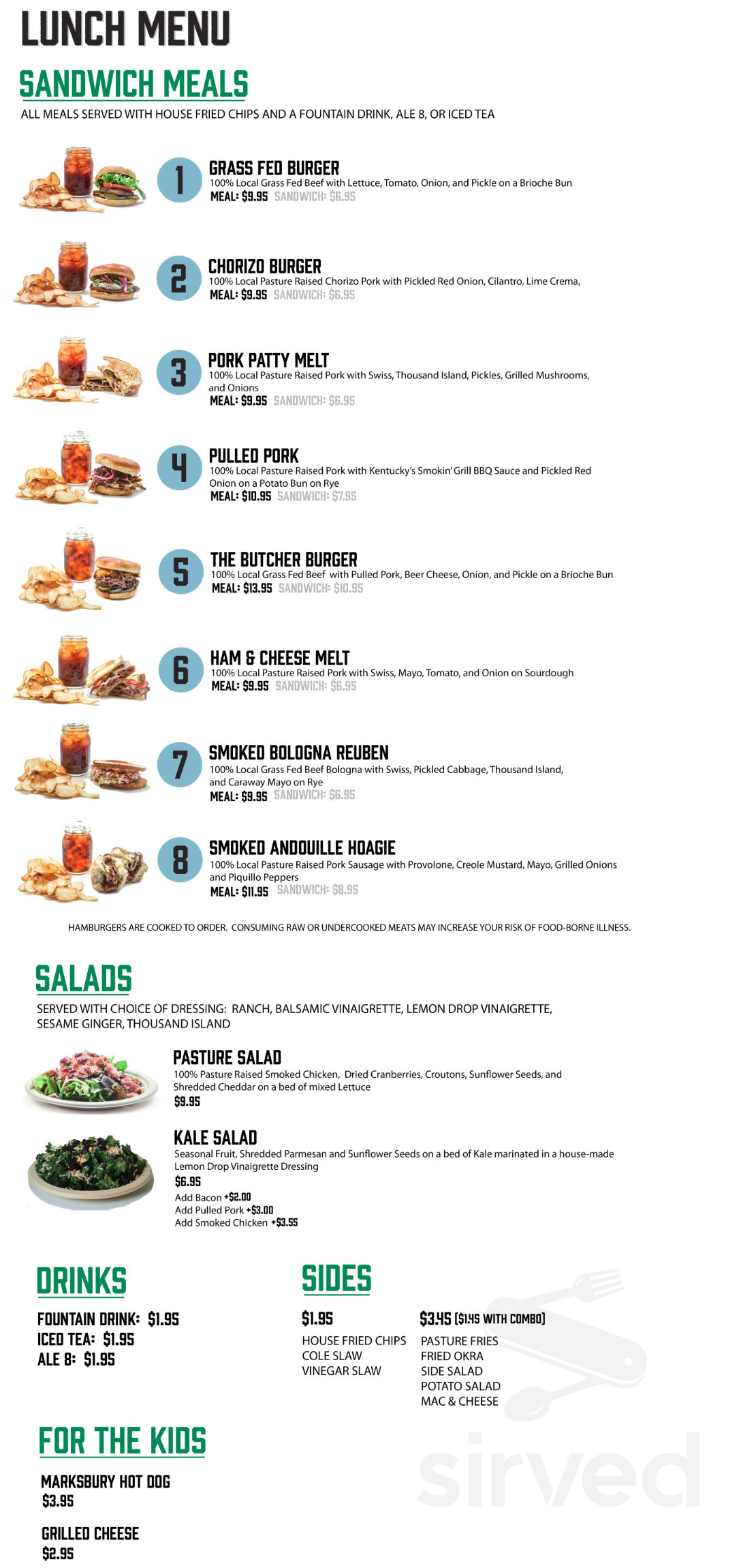 Pasture at Marksbury Farm menu in Lancaster, Kentucky, USA