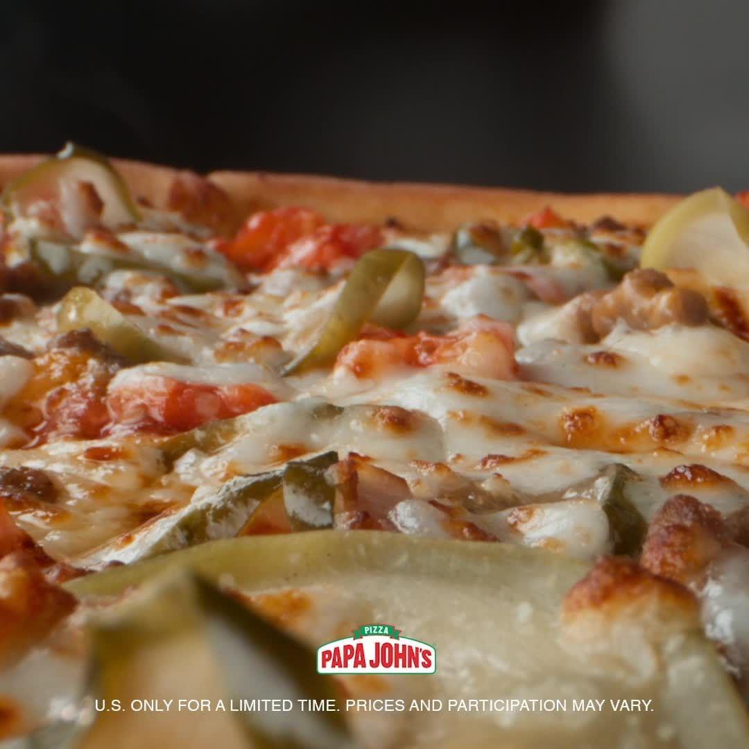 Papa Johns Pizza menu in Panama City Beach, Florida, USA