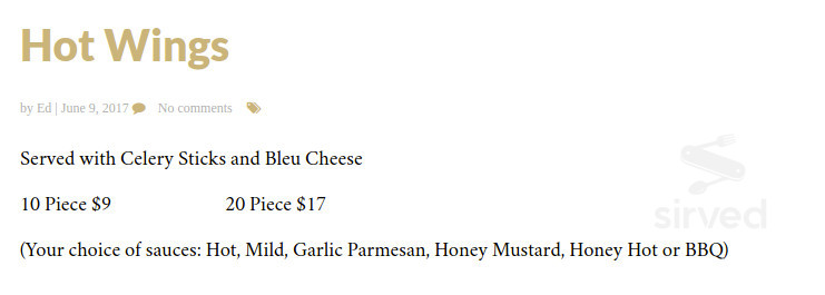 Dolce Mamma menu in Bethlehem, Pennsylvania, USA