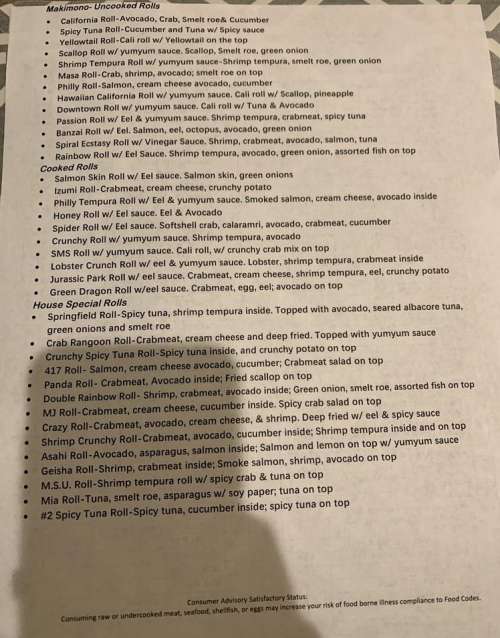 Izumi Hatake menu in Springfield, Missouri, USA