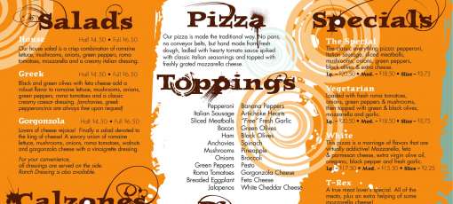 Menu for Moon River Pizza in Fernandina Beach, FL | Sirved