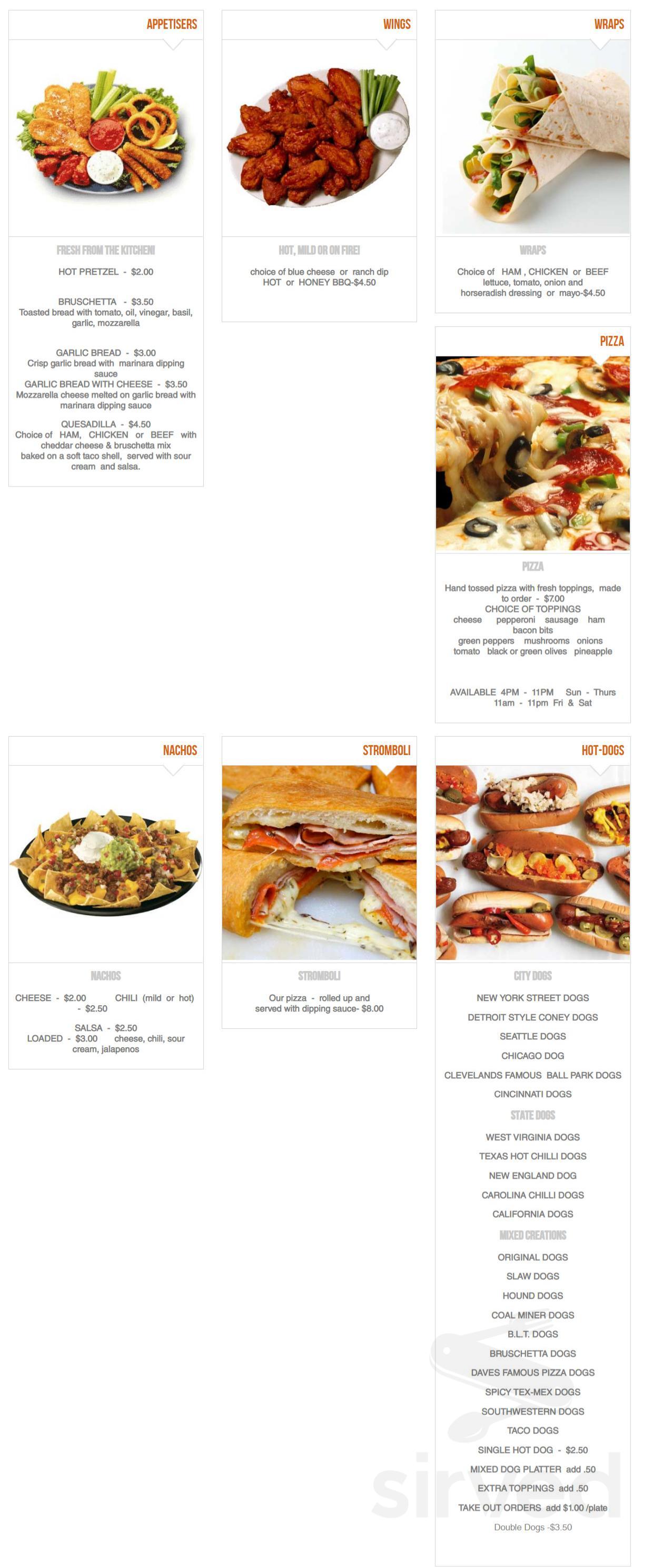 Portside Tavern menu in Port Charlotte, Florida, USA