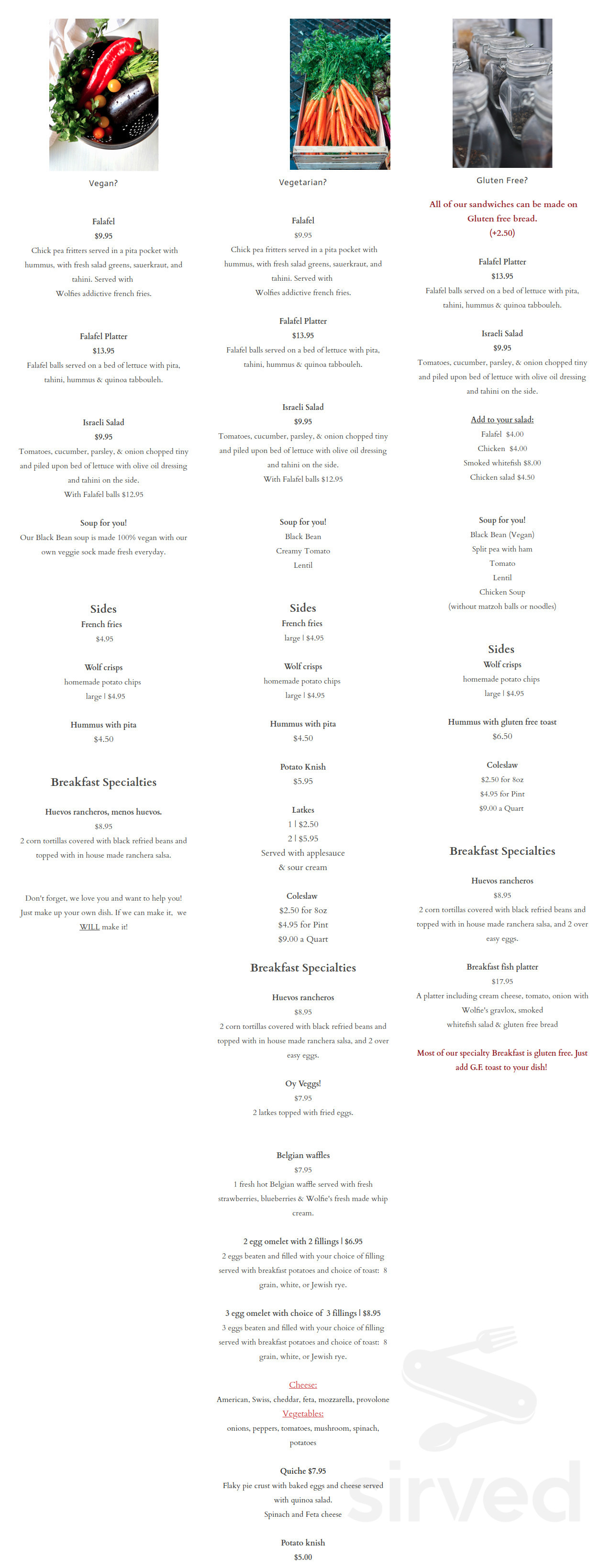 Wolfies of Warwick menus in Warwick, New York, United States