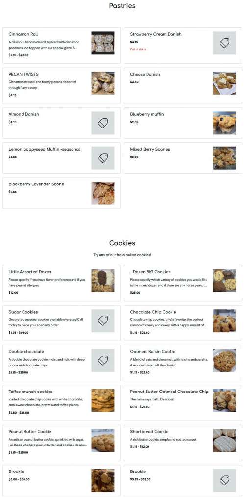 Little J's Bakeshoppe & Coffee menu in Tulsa, Oklahoma, USA