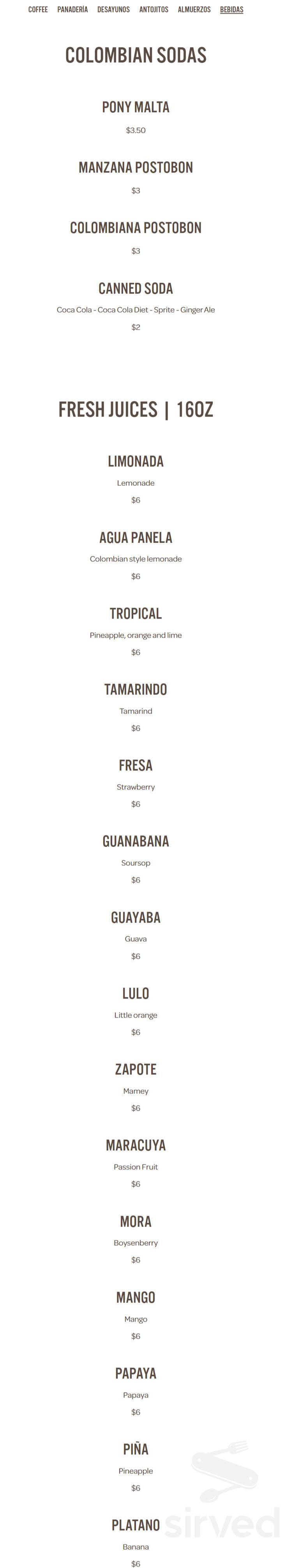 Salento menu in New York, New York, USA