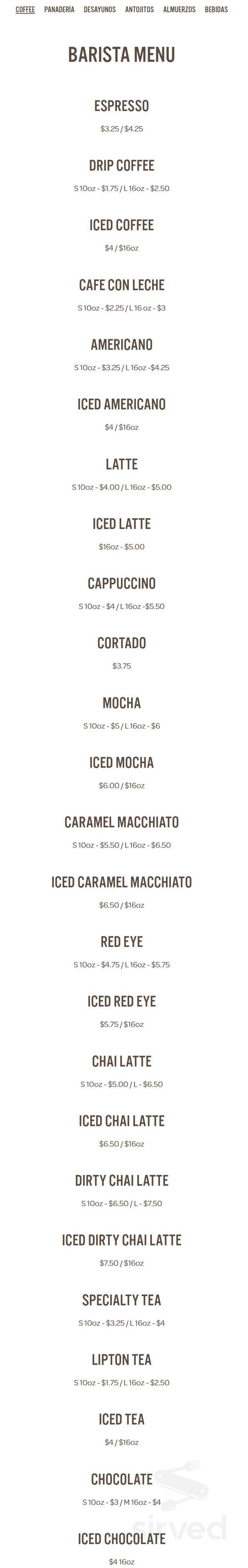 Salento menu in New York, New York, USA