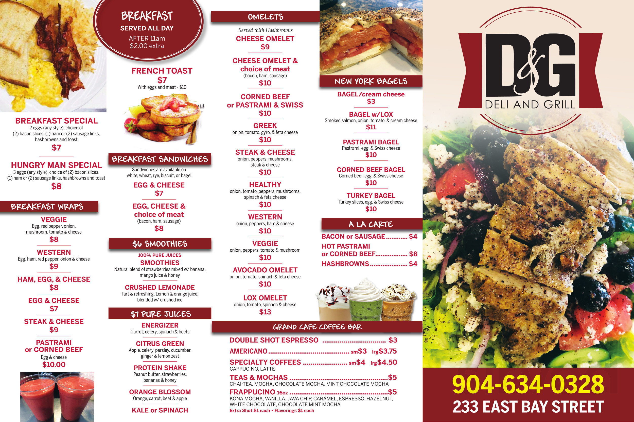 D&G Deli and Grill menu in Jacksonville, Florida, USA