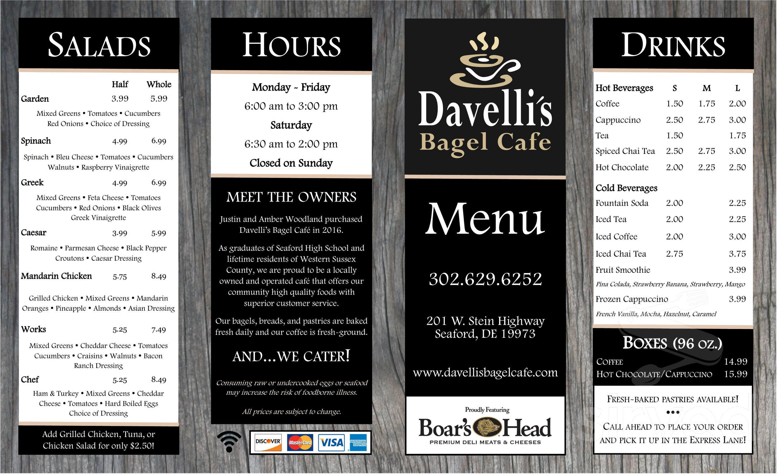 Menu for Davellis Bagel Cafe in Seaford, DE | Sirved