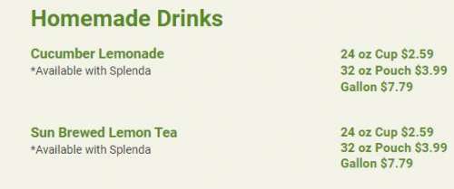 Verde Salad Co. menu in El Paso, Texas, USA