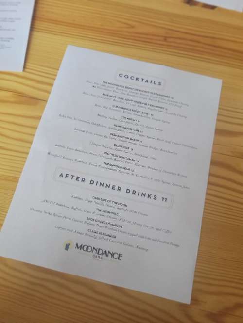 Moondance Grill menu in Germantown, Tennessee, USA