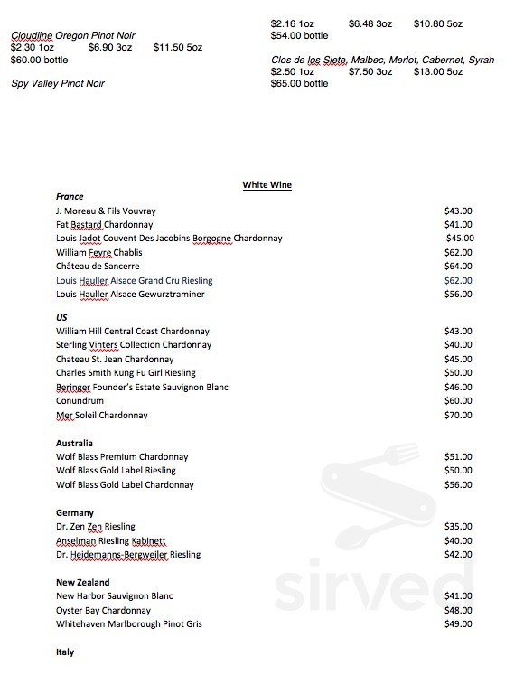 Menu - St. John's NL's Magnum & Steins | Sirved