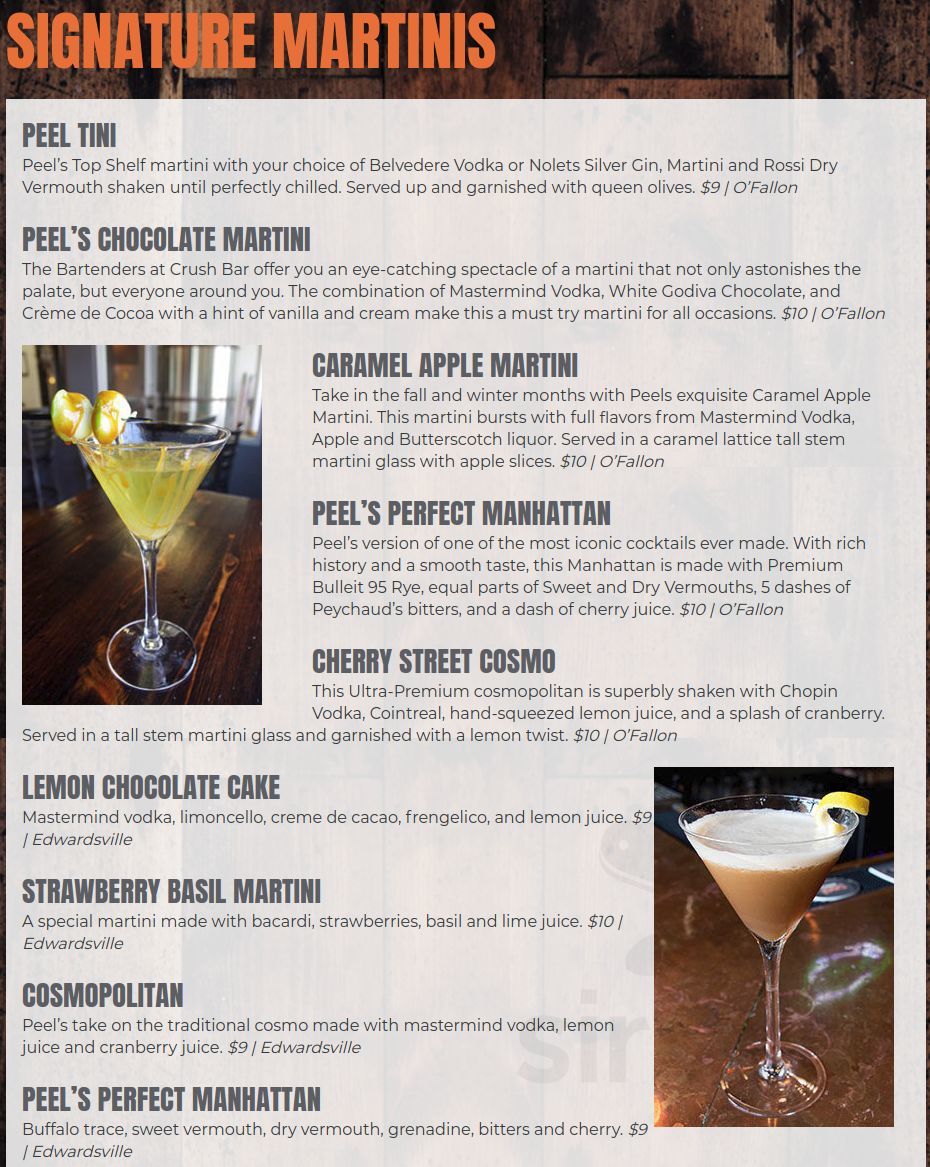 Peel Wood Fired Pizza Menu - Edwardsville, Illinois | Sirved