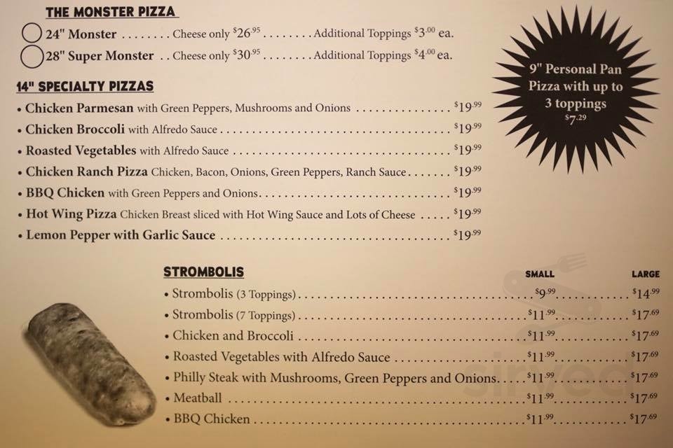 The Original Strombolis menus in Kingman, Arizona, United States