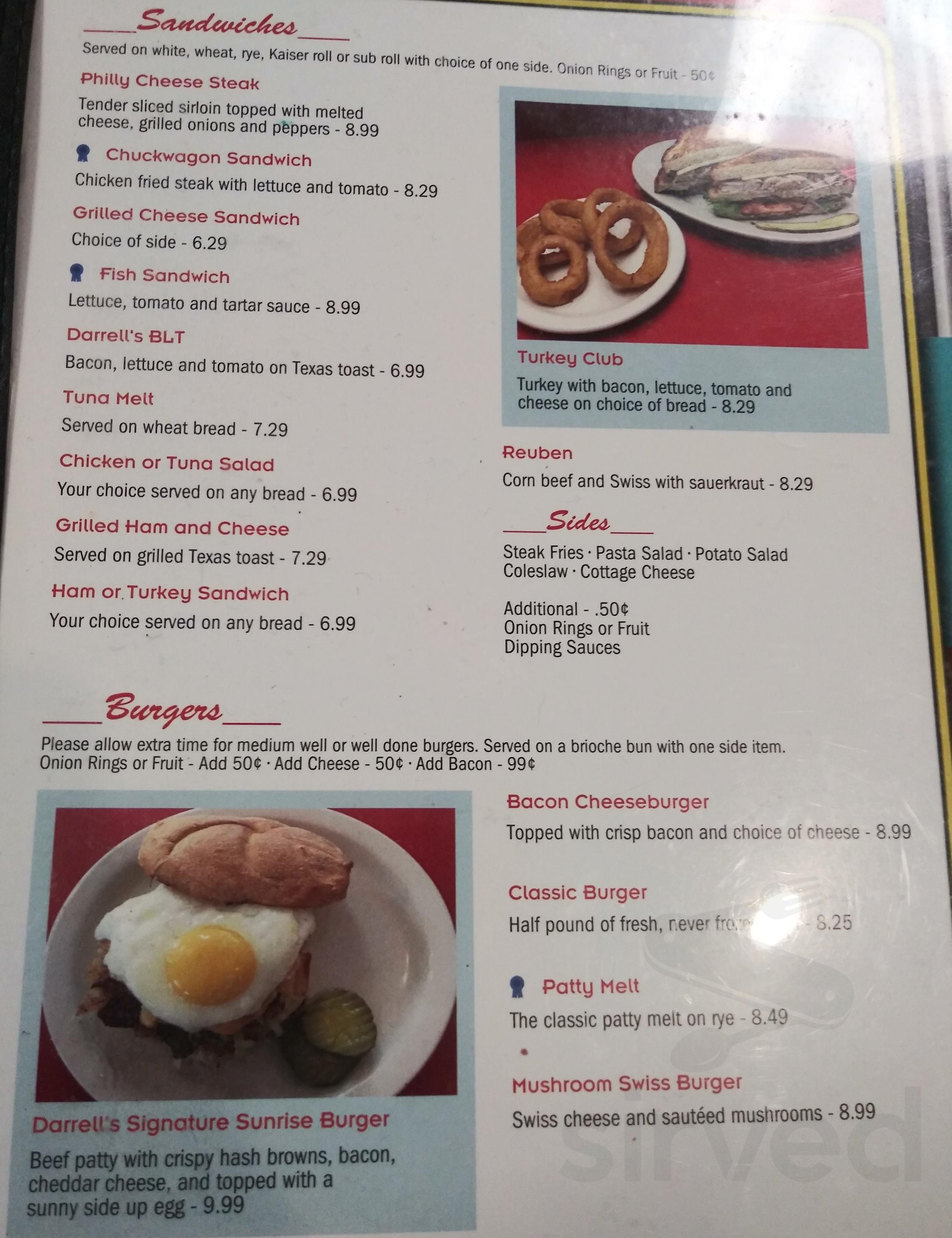 Darrell's Dog Gone Good Diner menu in Ocala, Florida, USA