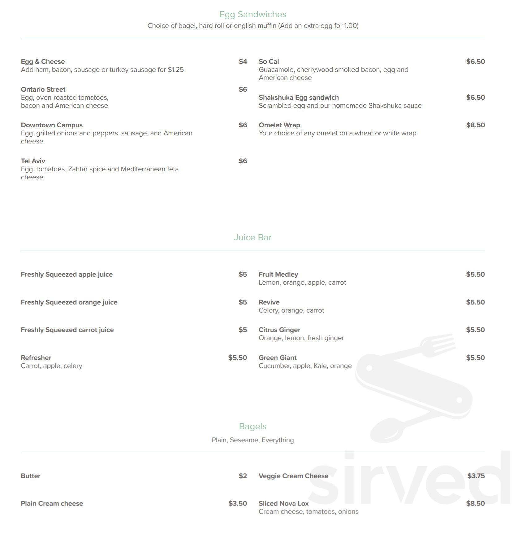 Better Bite menu in Albany, New York, USA