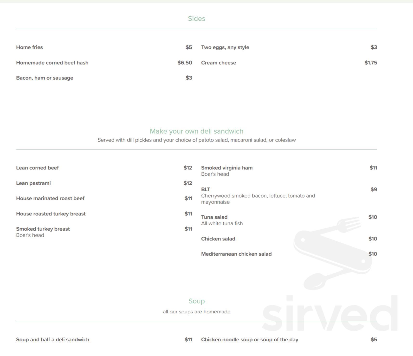 Better Bite menu in Albany, New York, USA