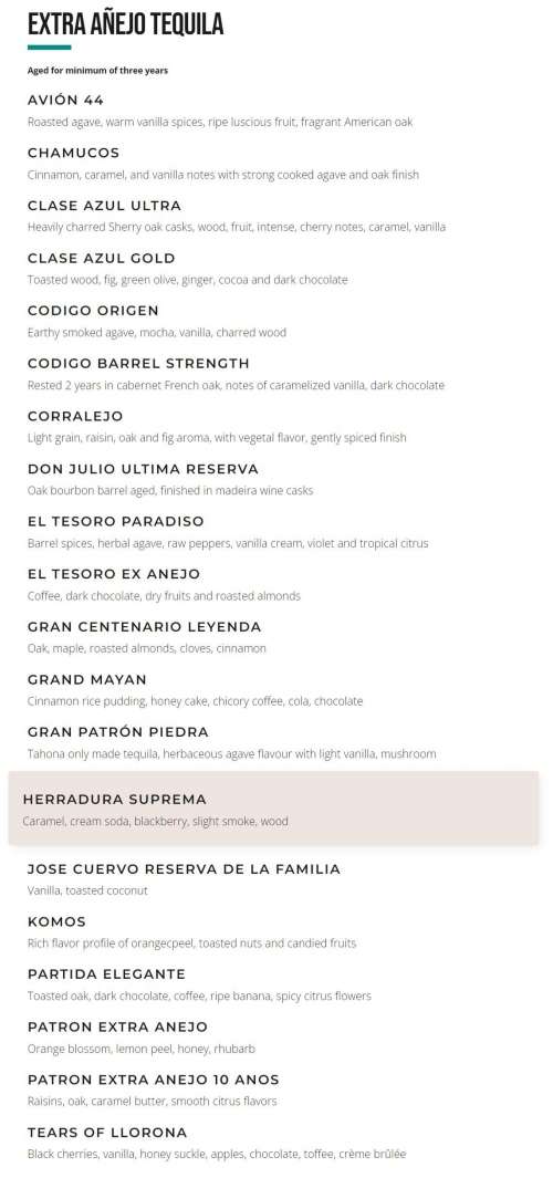 Agave Mexican Restaurant menu in Rehoboth Beach, Delaware, USA