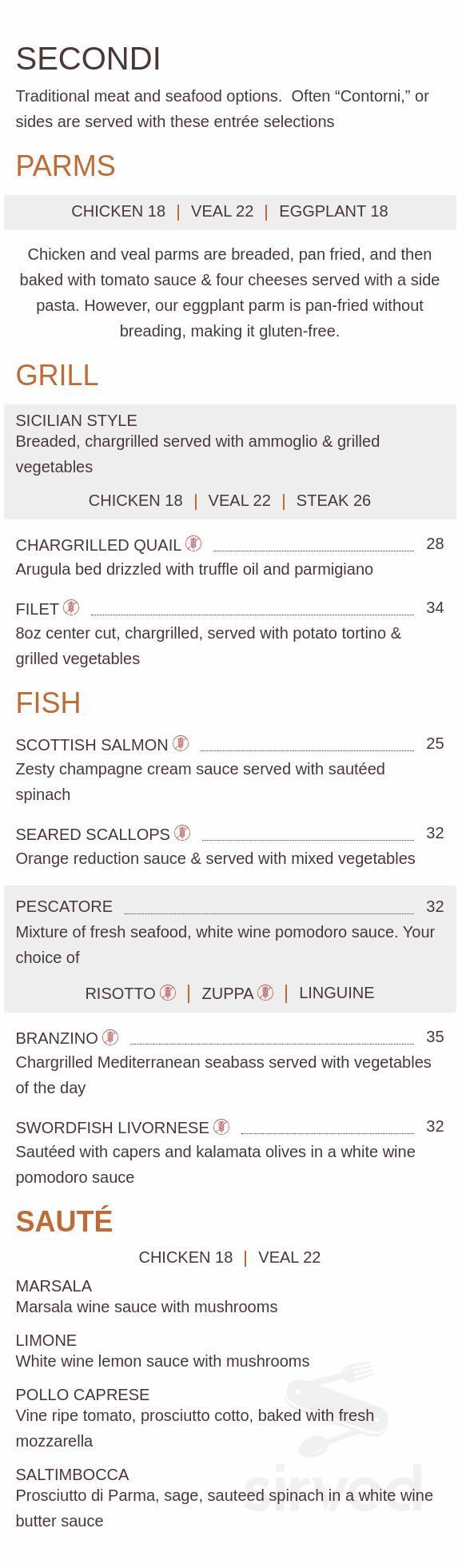 160 Main menu in Northville, Michigan, USA