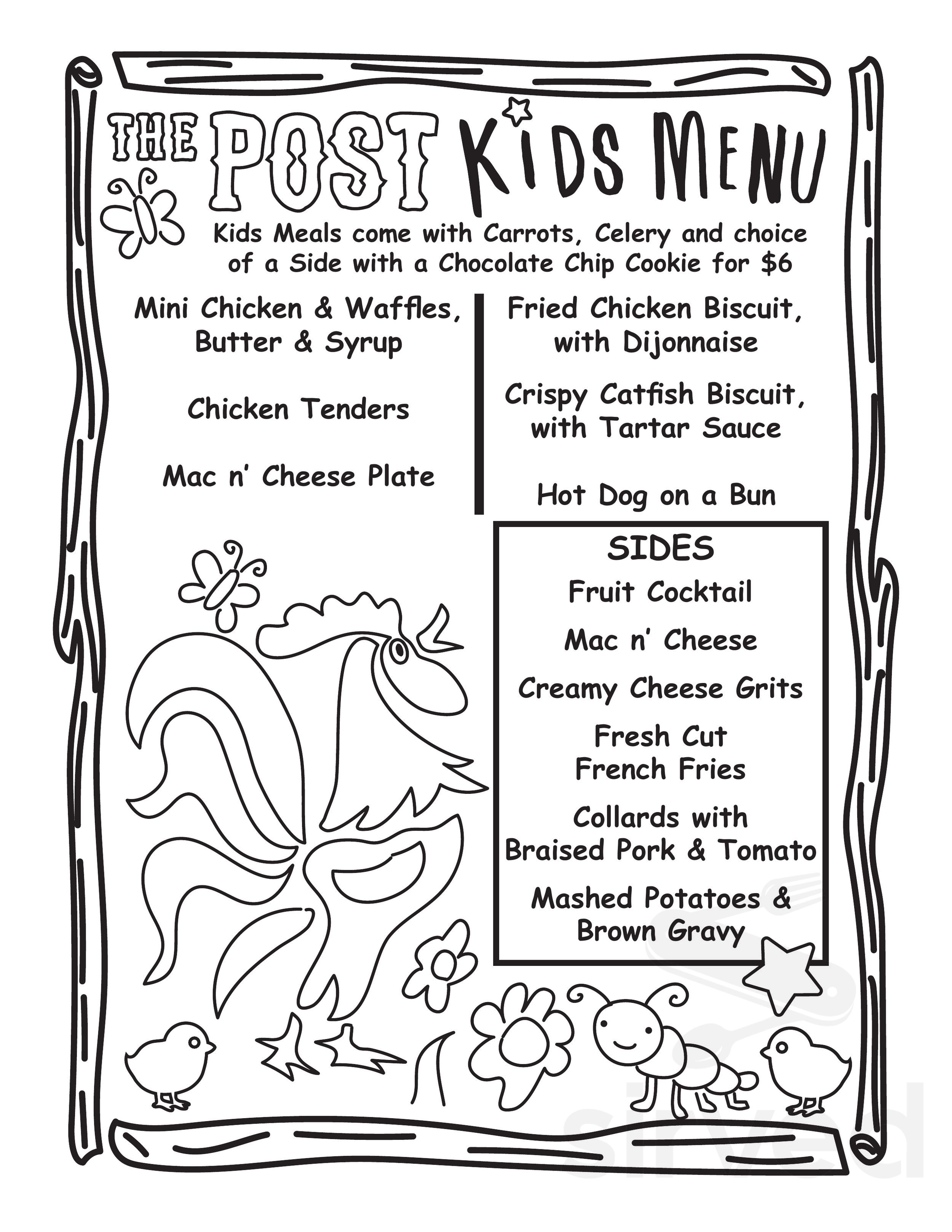 The Post Chicken & Beer menu in Denver, Colorado, USA