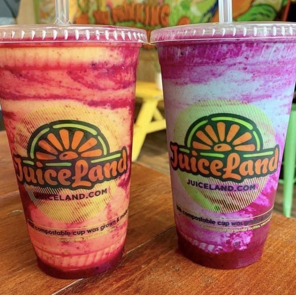 JuiceLand menu in Austin, Texas, USA