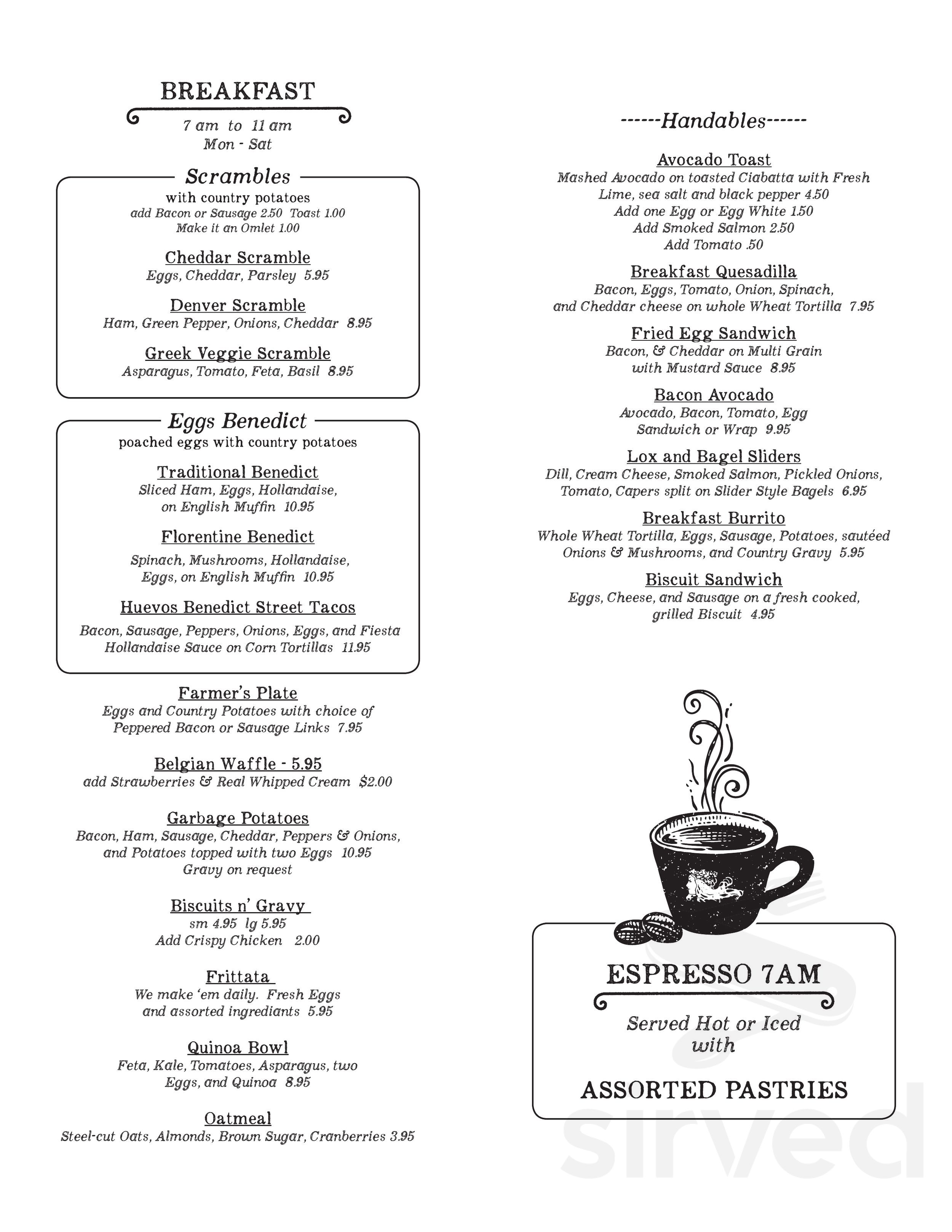 Mystic Cafe menu in Lewiston, Idaho, USA