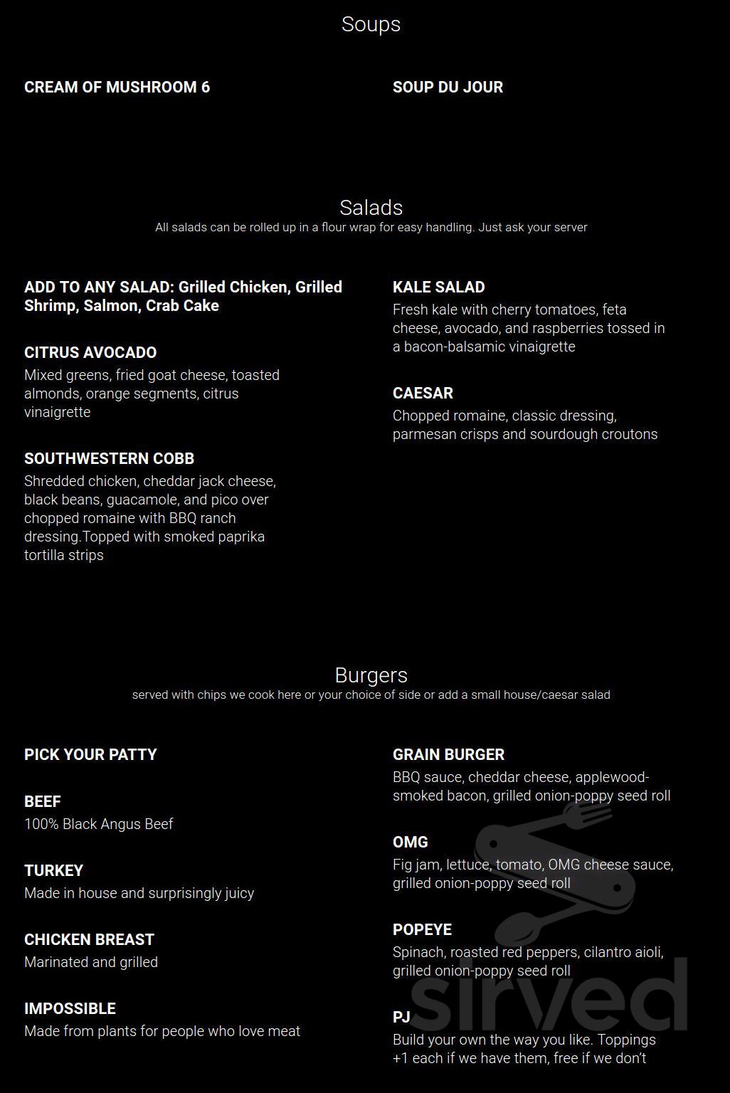 Grain Craft Bar + Kitchen menus in Newark, Delaware, United States