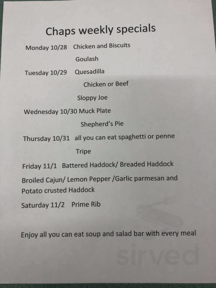 Elba Diner menu in Elba, New York, USA