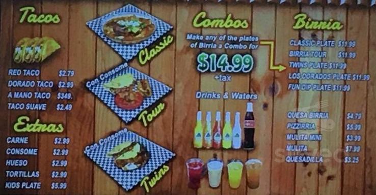 Menu for La Super Birria in Santa Ana, California, United States