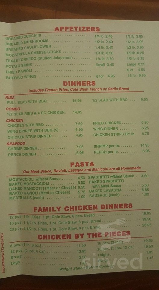Menu - Chicago IL's Pizza by Geneo's | Sirved
