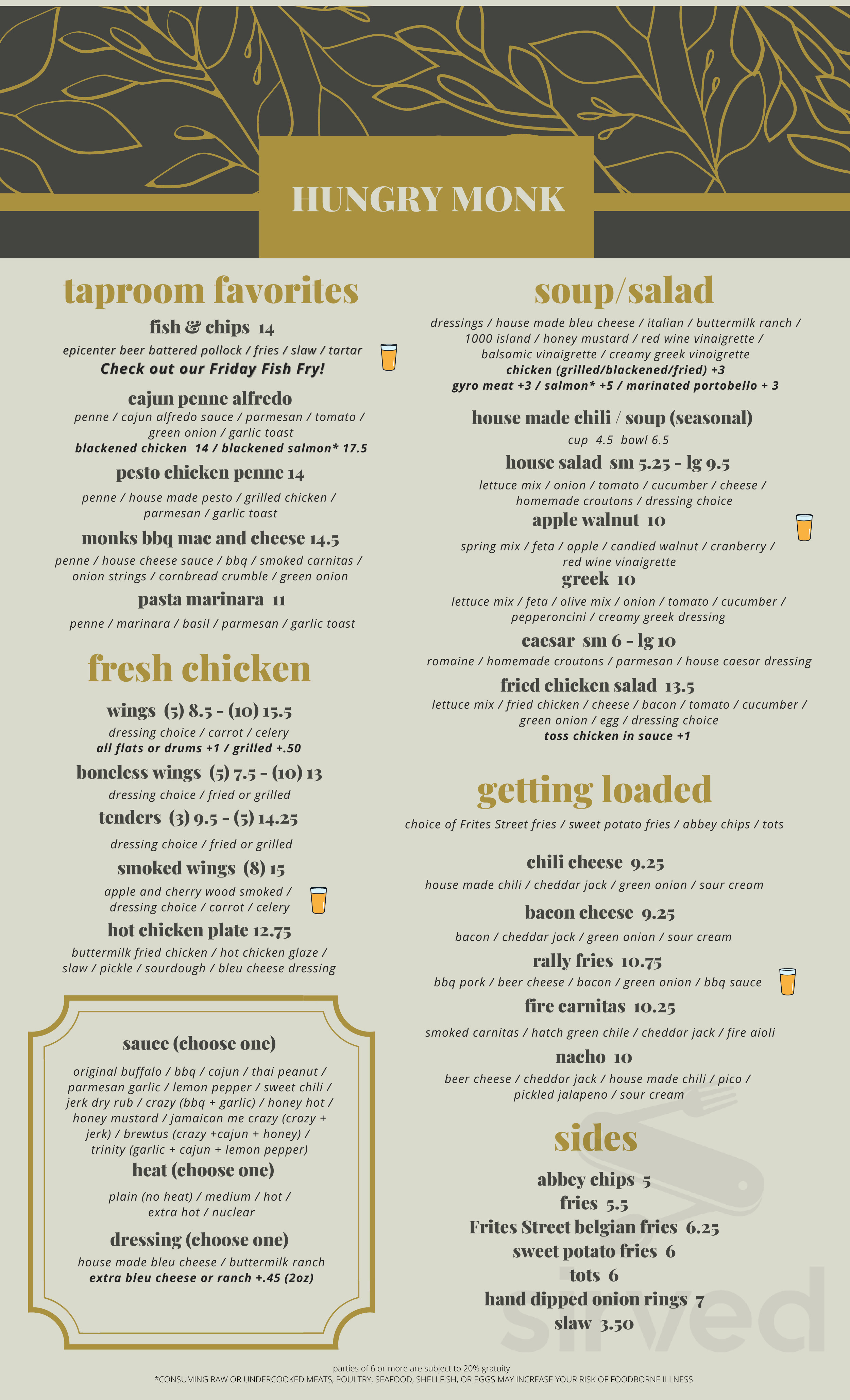 The Hungry Monk menus in Chandler, Arizona, United States