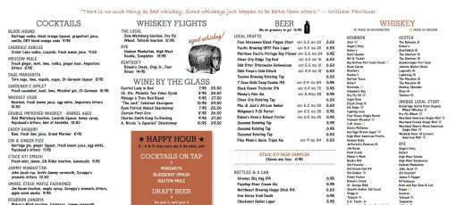 Menu for Stack 571 Burger and Whiskey Bar - Lakeland in Auburn, WA | Sirved