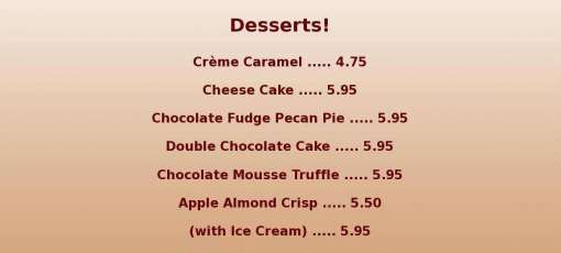 Mon Village Restaurant Menu - Saint-Lazare, Quebec | Sirved
