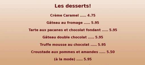Menu for Mon Village Restaurant in Saint-Lazare, QC | Sirved